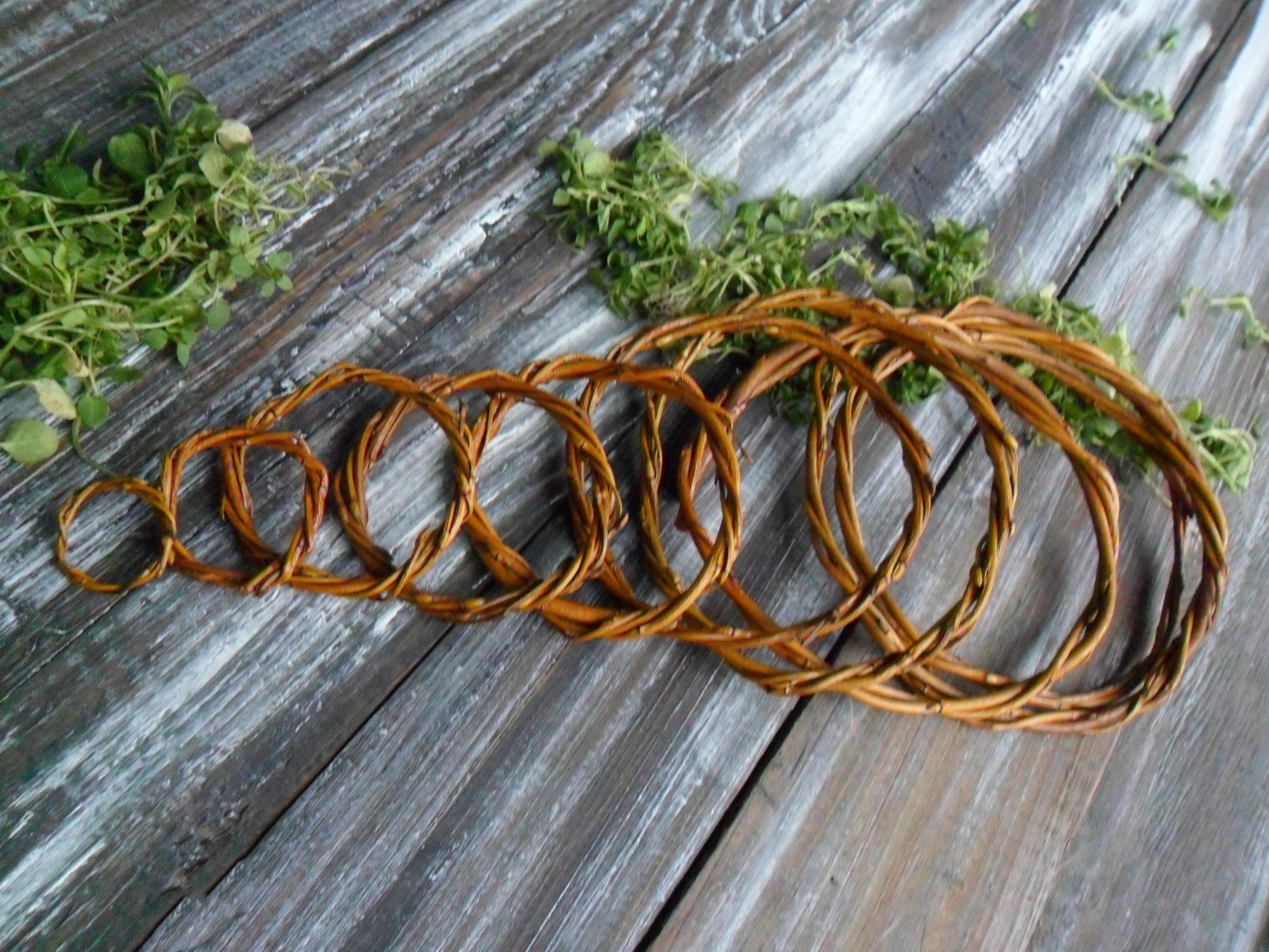 10 Rings of Willow Branches 2 6 Natural Willow - Etsy Denmark
