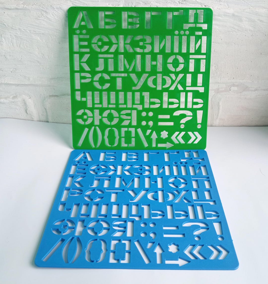 New Plastic Stencil With Ukrainian and Russian Fonts for Writing ...