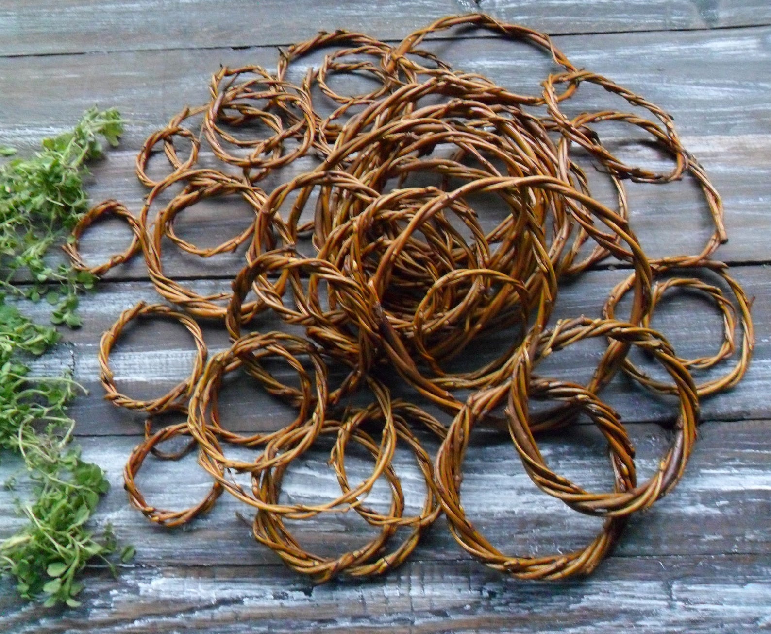 10 Rings of Willow Branches 2 6 Natural Willow | Etsy