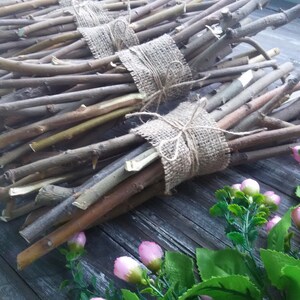Wood Sticks Set of 20 Pcs 12" Long Branch Bundle Rustic Wedding Table ...