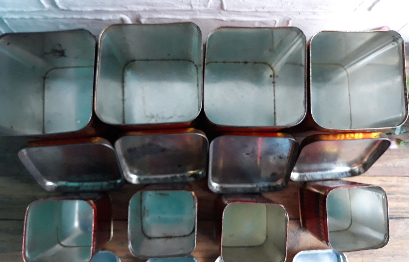 Kitchen Canister Set of 8 Vintage Canister Tin Rusty Metal - Etsy