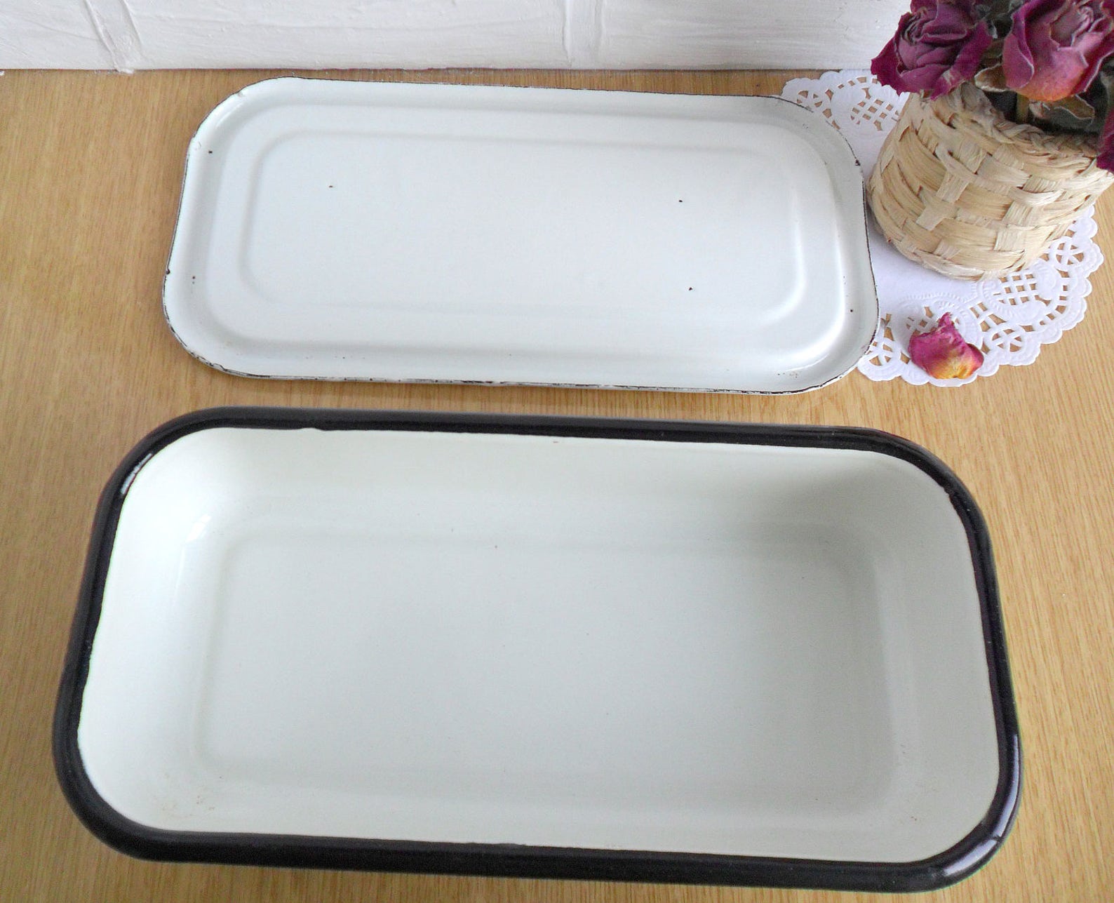 80s Vintage Soviet Enamel Food Container, Floral Kitchen Storage - Etsy
