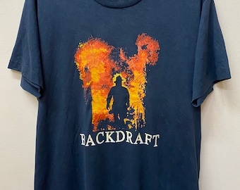 Rare Vintage BACKDRAFT Movie Universal Studios Japan T Shirt Large Size ...