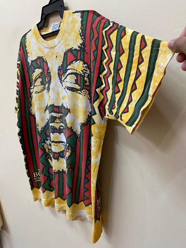 Vintage Bob Marley Rasta All Over Print Tigrr T Shirt - Etsy