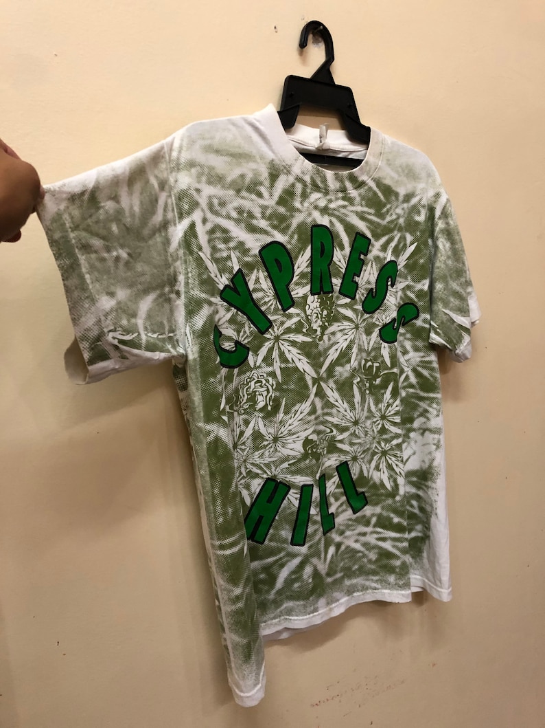 Vintage 90s Cypress Hill T Shirt Mosquitohead All Overprint Fullprint