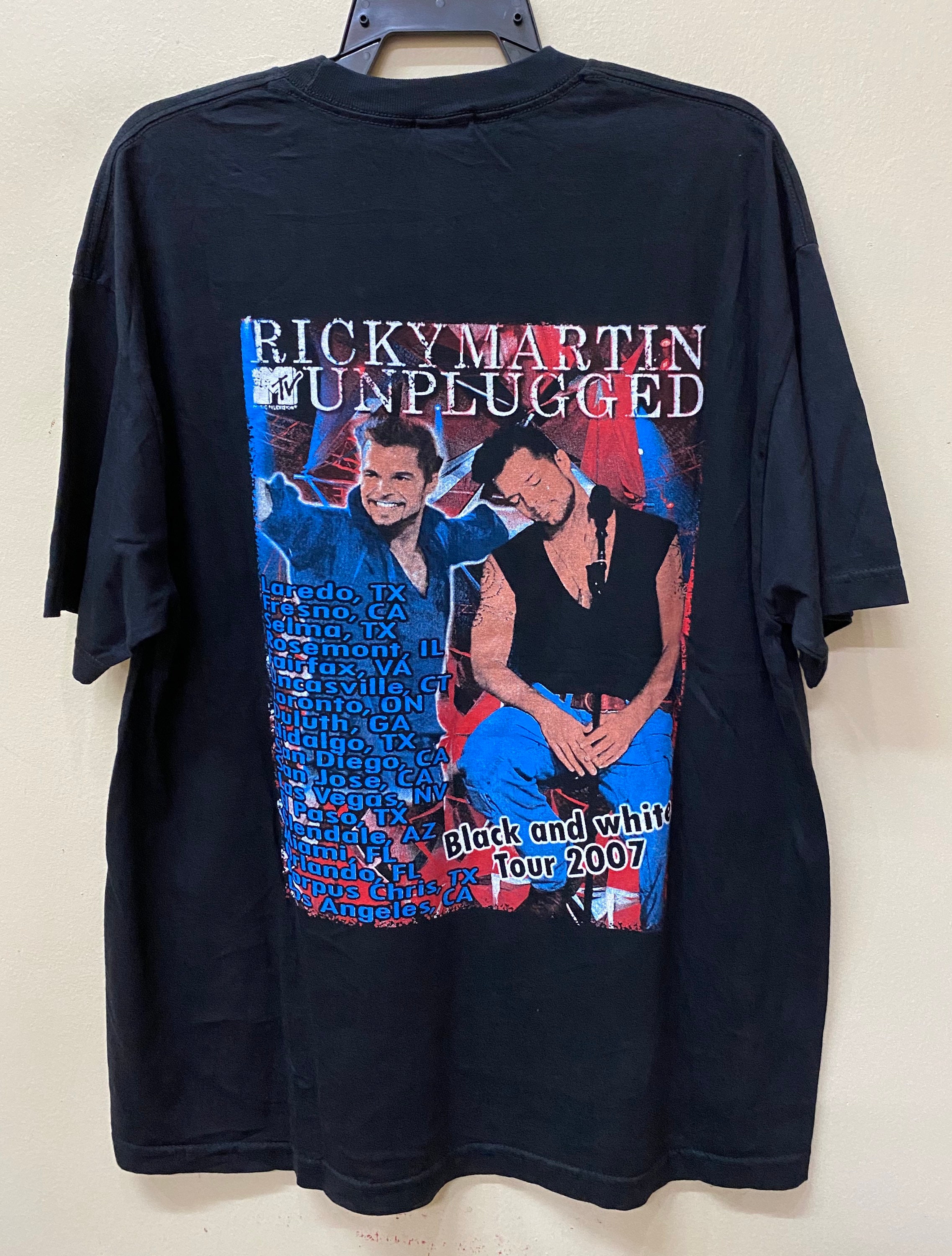 Ricky Martin Black and White Tour T Shirt - Etsy
