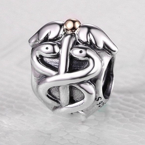 Caduceus Charm - Etsy