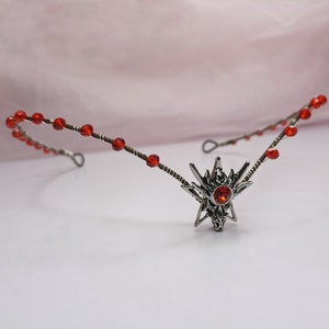 Dragon Tiara With Red Crystal Elven Circlet Gothic Tiara - Etsy