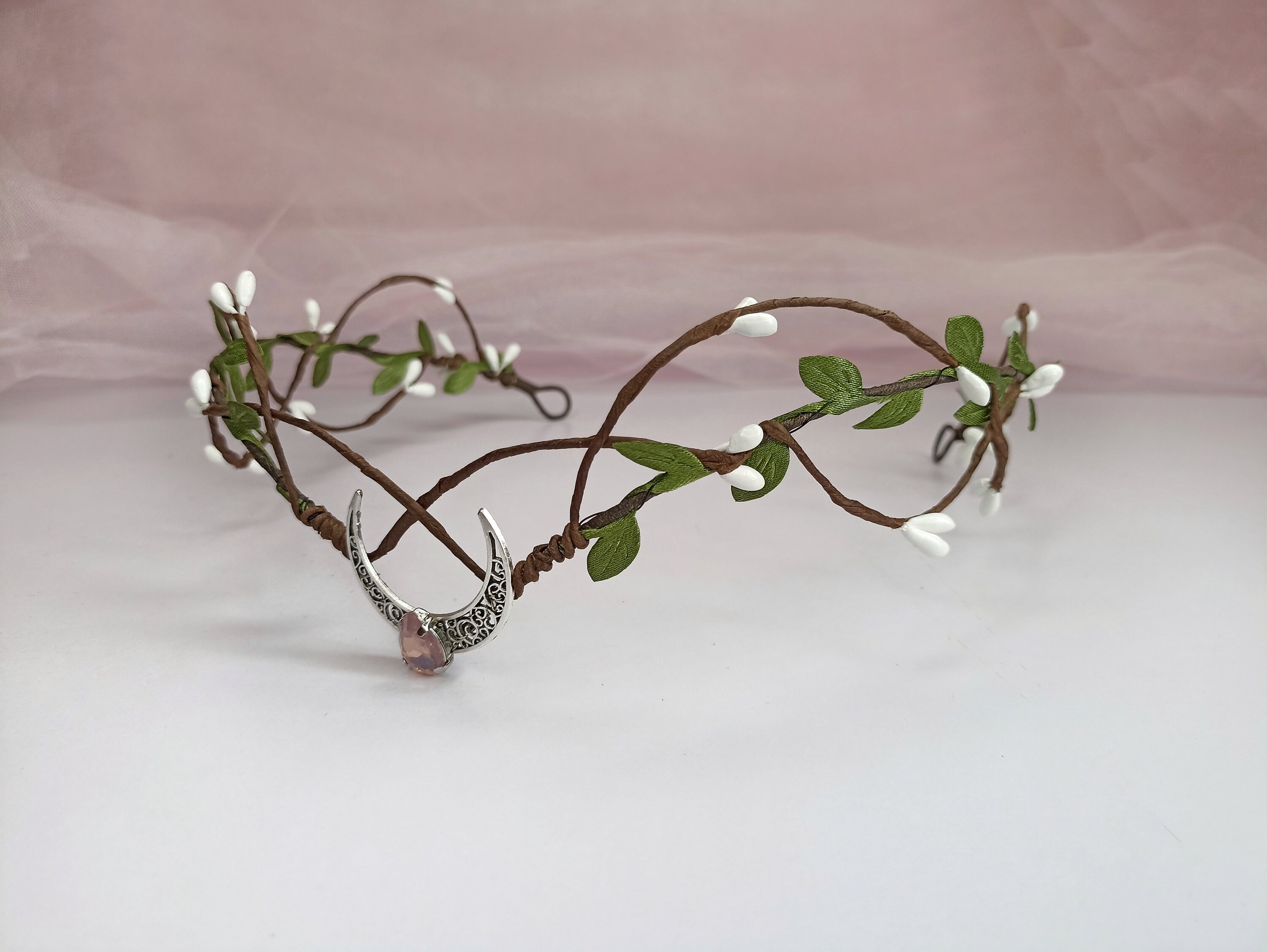 Woodland Elf Crown Moon Tiara Elven Circlet Elven Fairy | Etsy