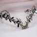 Woodland Elf Crown Black and Silver Triple Moon Crown Elven - Etsy