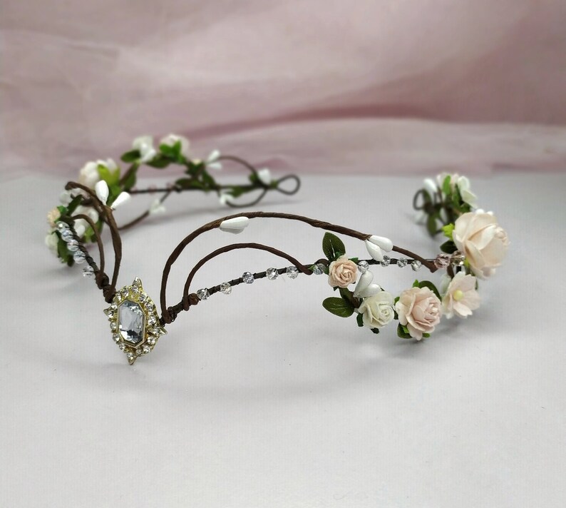 Elf Tiara Elven Fairy Crown Elvish Floral Crown Elven Flower - Etsy