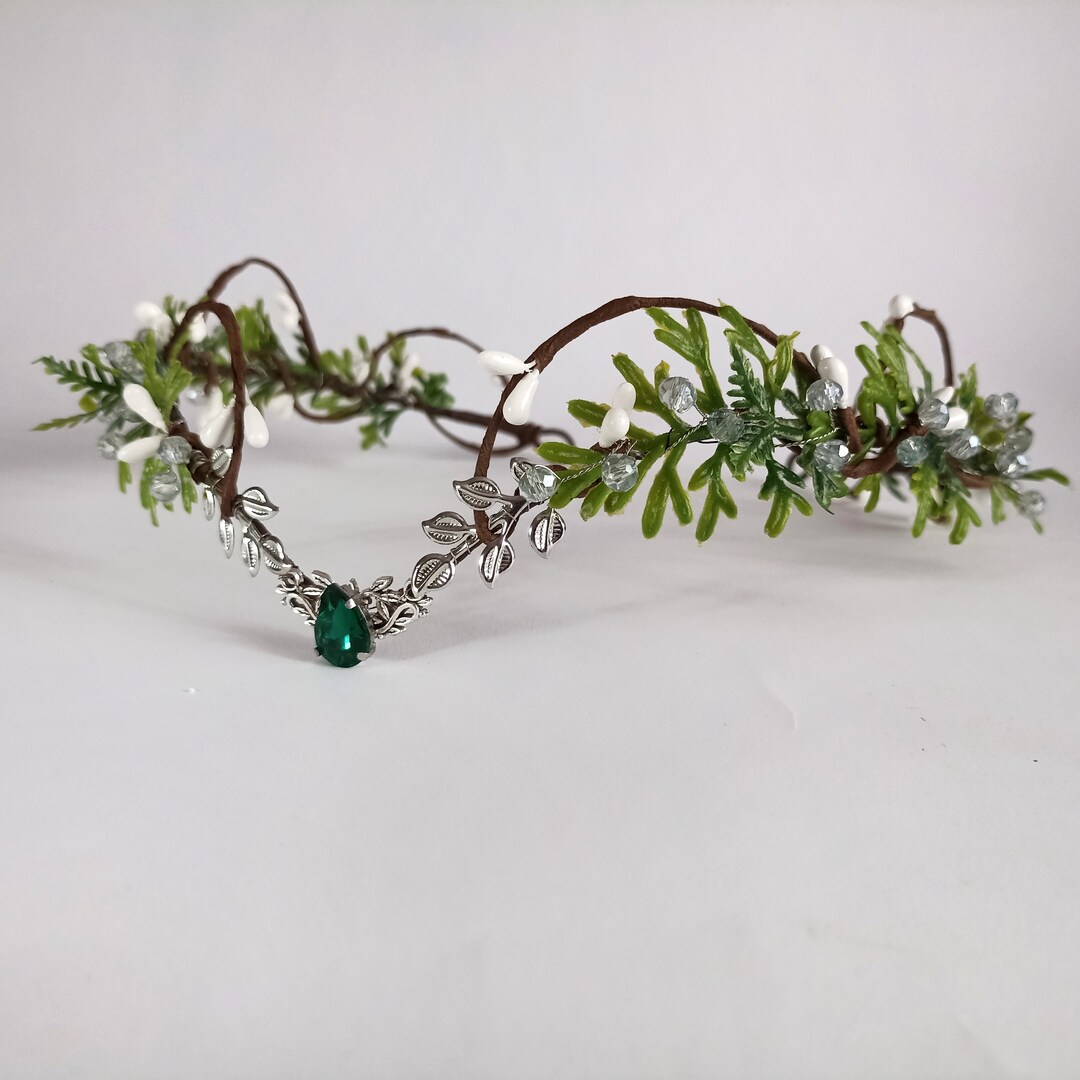 Woodland Elf Tiara Elven Winter Crown Fairy Crown Elvish Headpiece - Etsy