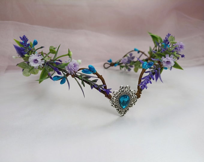 Elven Fairy Crown Elf Tiara Flower Elven Flower Headpiece Elvish Floral ...