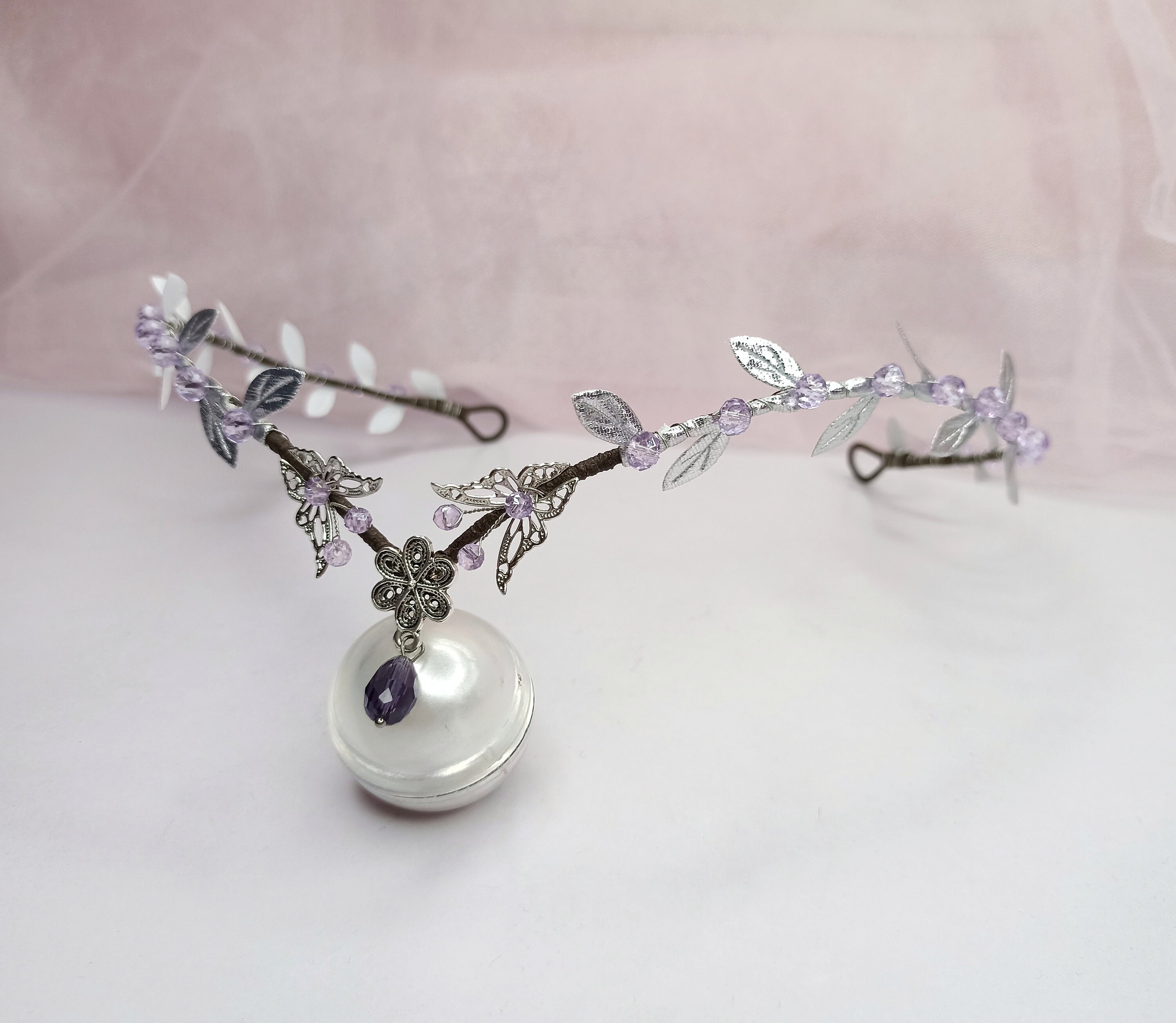 Silver Fairy Tiara Woodland Elf Crown Faerie Headpiece Elvish - Etsy