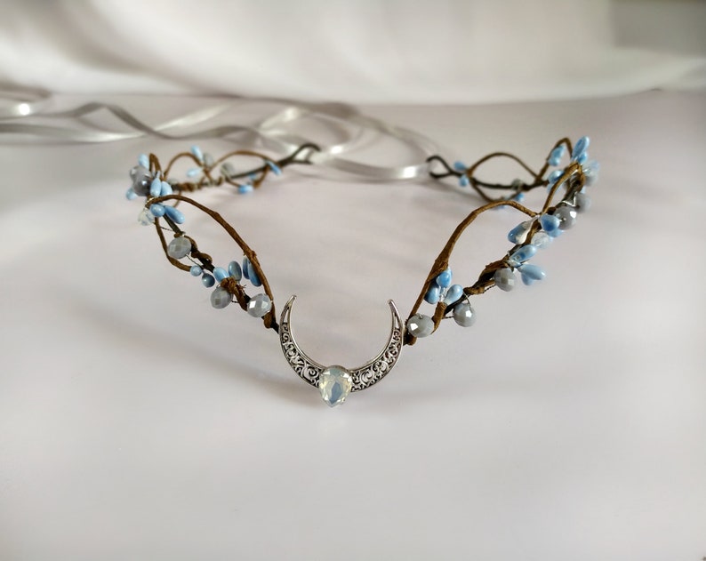 Moon Crown Woodland Elven Circlet Moon Tiara Elven Fairy Crown - Etsy ...