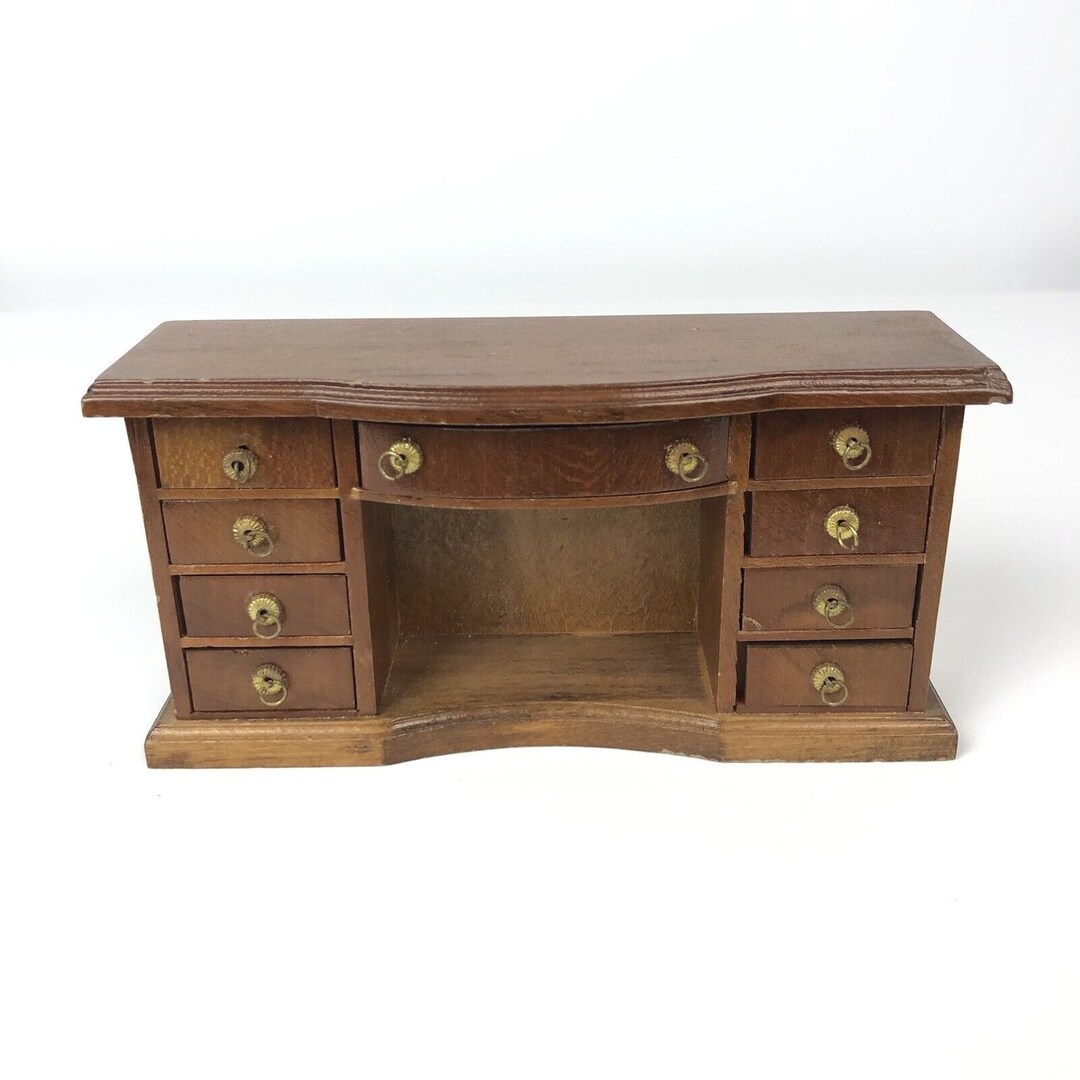 Dollhouse Miniature Vintage Shackman Executive Desk 1:12 Scale Made in ...