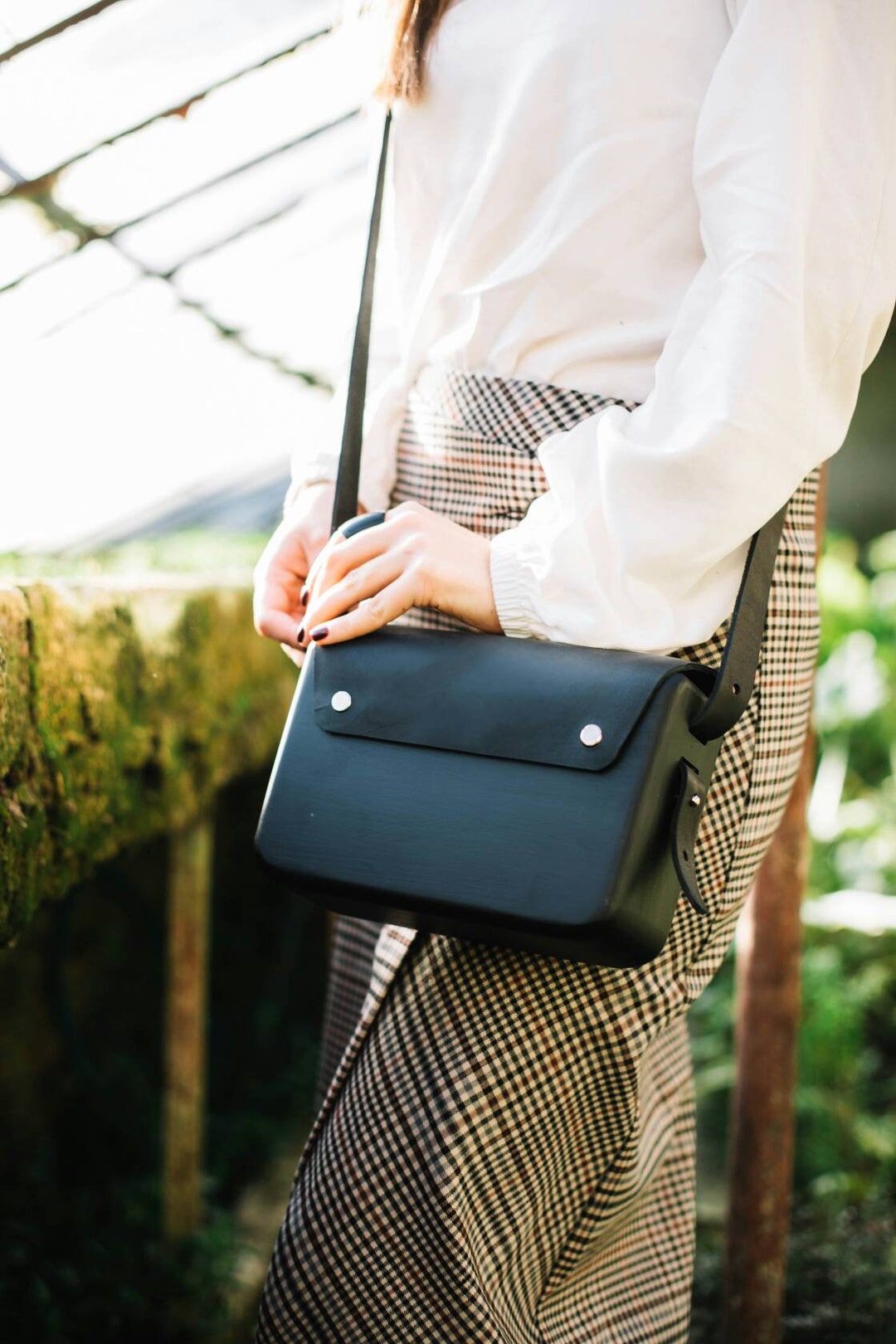 Woman Wood Bag depth Wooden Bag Wooden Bag Black Leather Bag Wood Bag ...