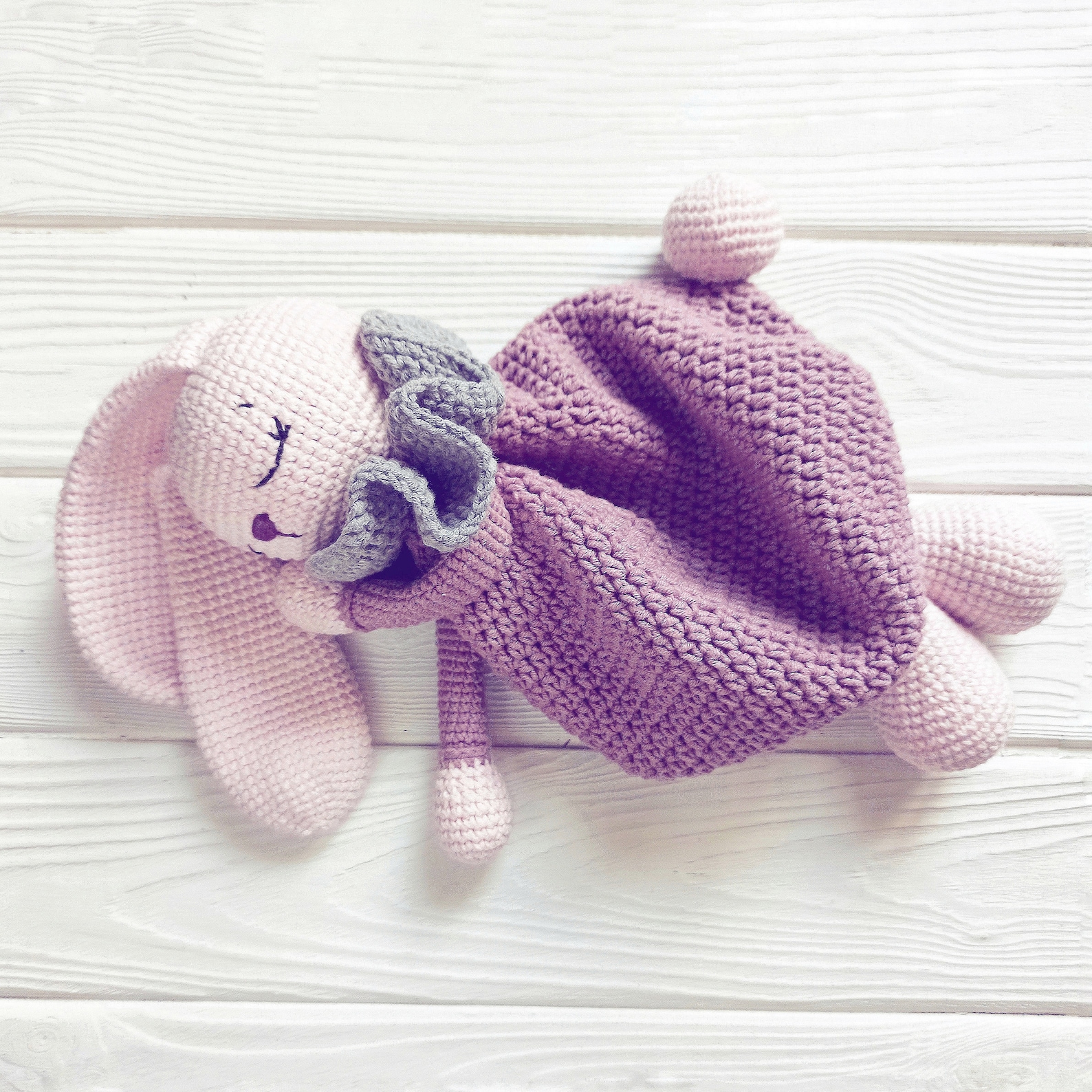 Bunny Lovey Crochet Pattern Bunny Violet Lovey Baby Blanket - Etsy