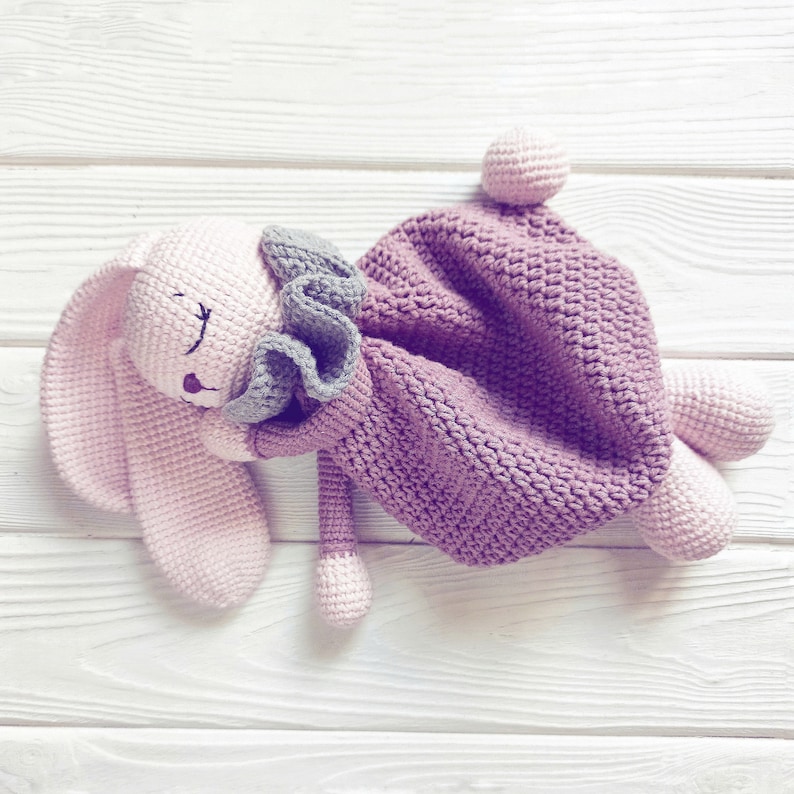 Bunny Lovey Crochet Pattern Bunny Violet Lovey Baby Blanket - Etsy
