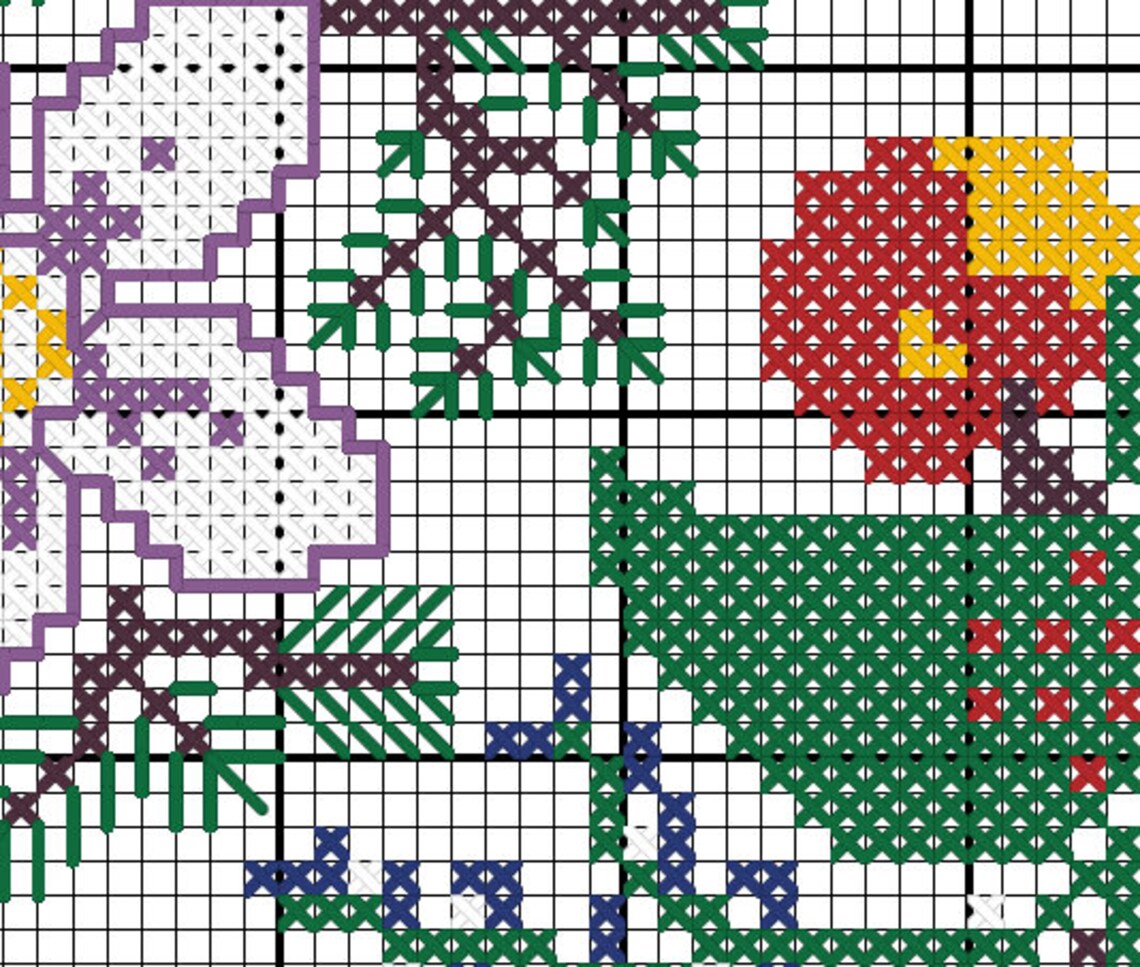 Christmas Round Tablecloth Cross Stitch Pattern, Wreath Embroidery ...