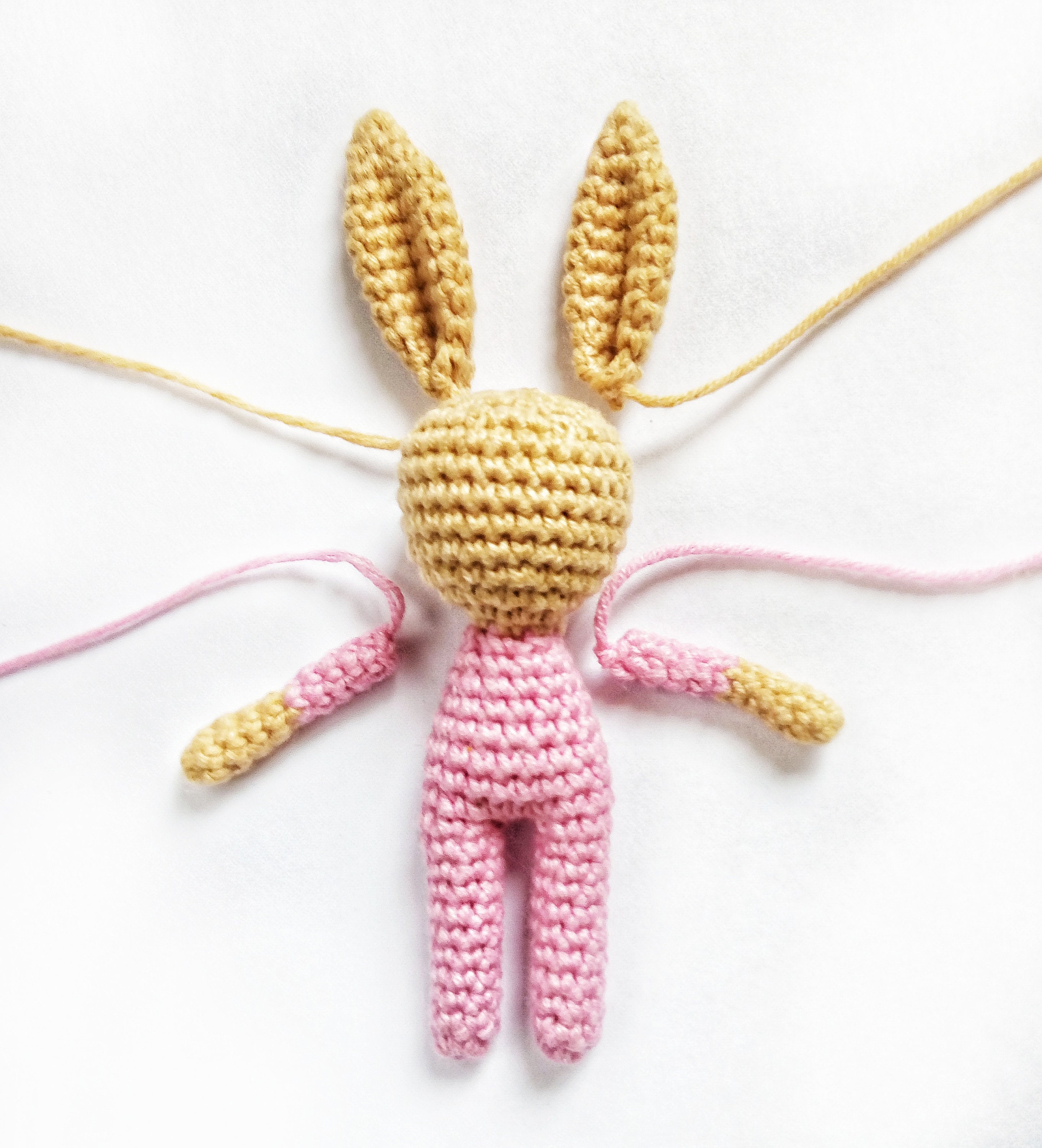 Tiny Bunny Crochet Pattern Easy for beginner crochet | Etsy