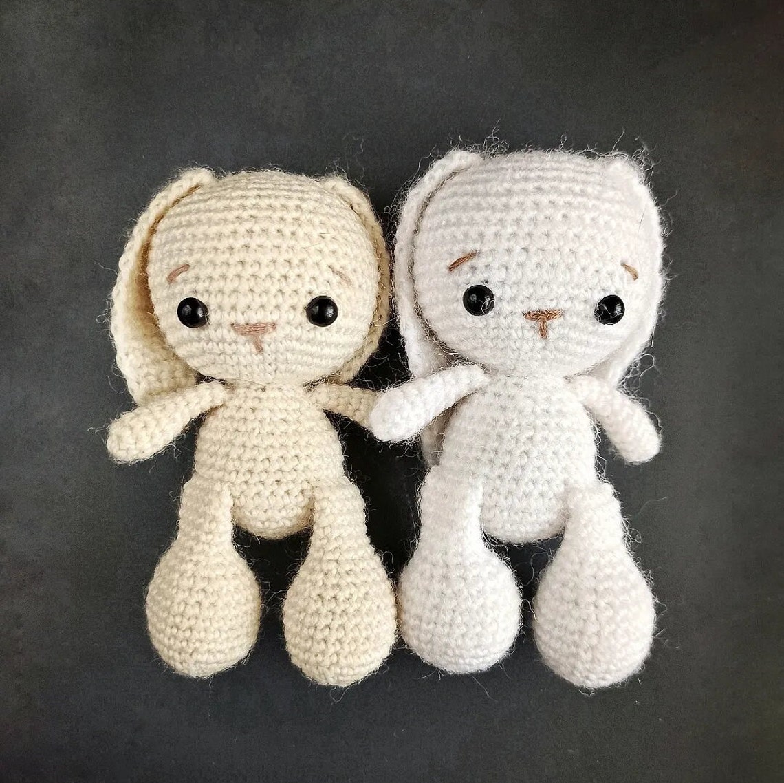 Cute White Bunny Jenny Crochet Pattern Easy Amigurumi - Etsy