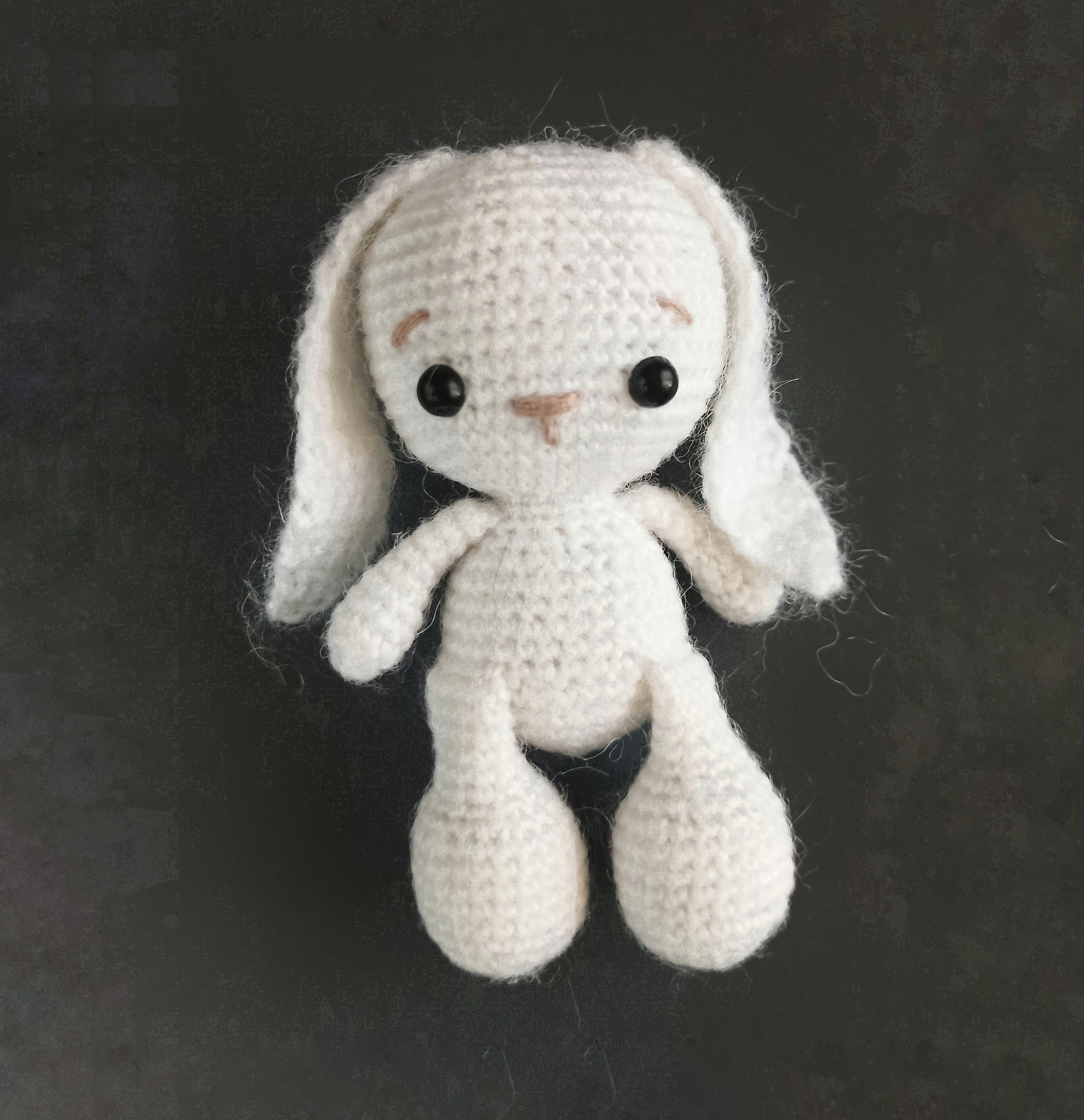 Cute White Bunny Jenny Crochet Pattern Easy Amigurumi - Etsy