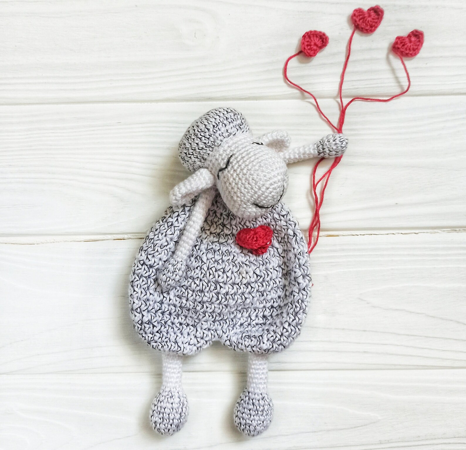Lamb Lovey Crochet Pattern, Easy Sheep Amigurumi Pattern, Security ...