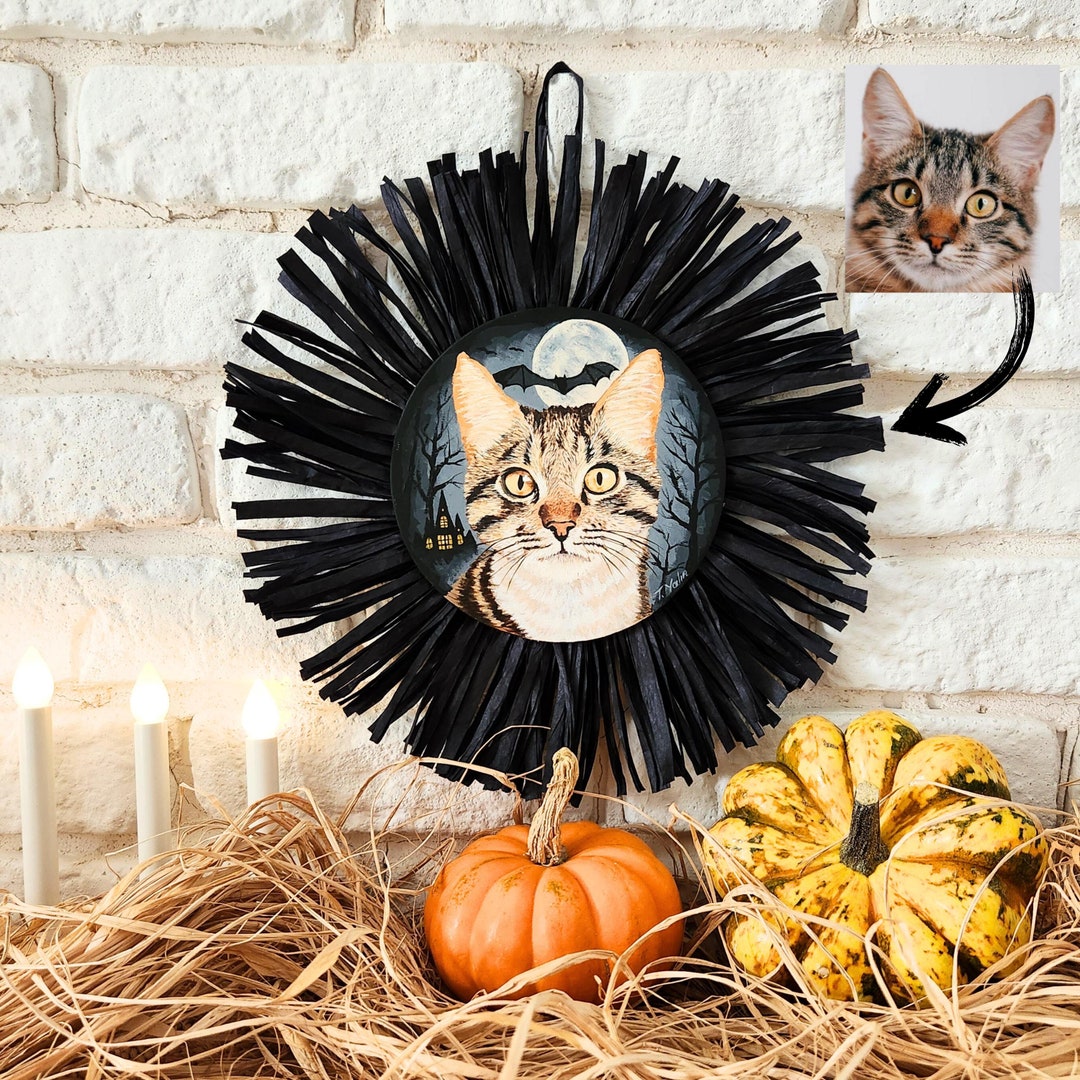 Hand-painted Gothic Pet Portrait: Custom Vintage Cat Painting - Etsy