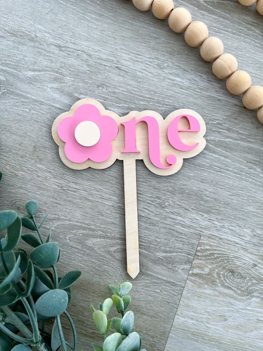 Daisy One Cake Topper, Daisy Cake Topper, First Birthday Cake Topper ...