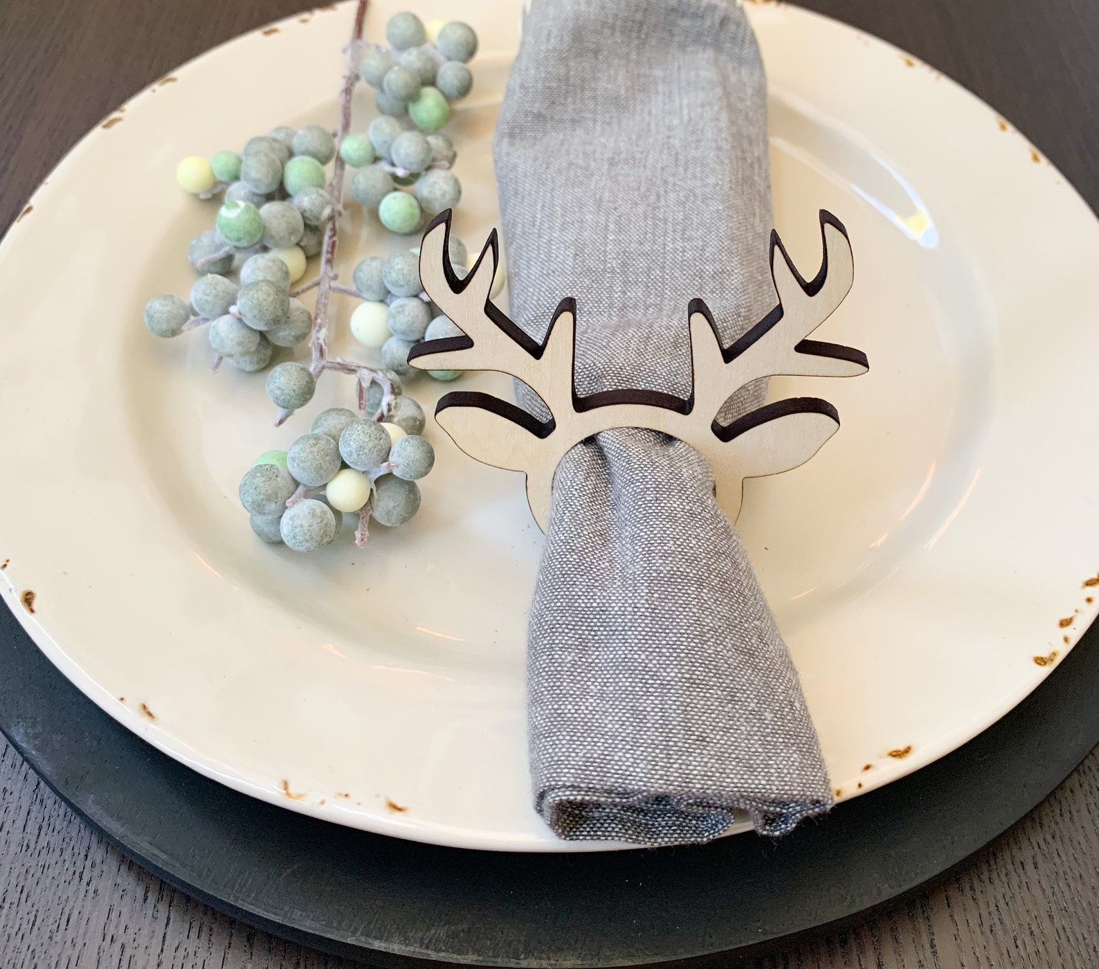 Napkin Rings Reindeer Napkin Rings Christmas Napkin Holder - Etsy