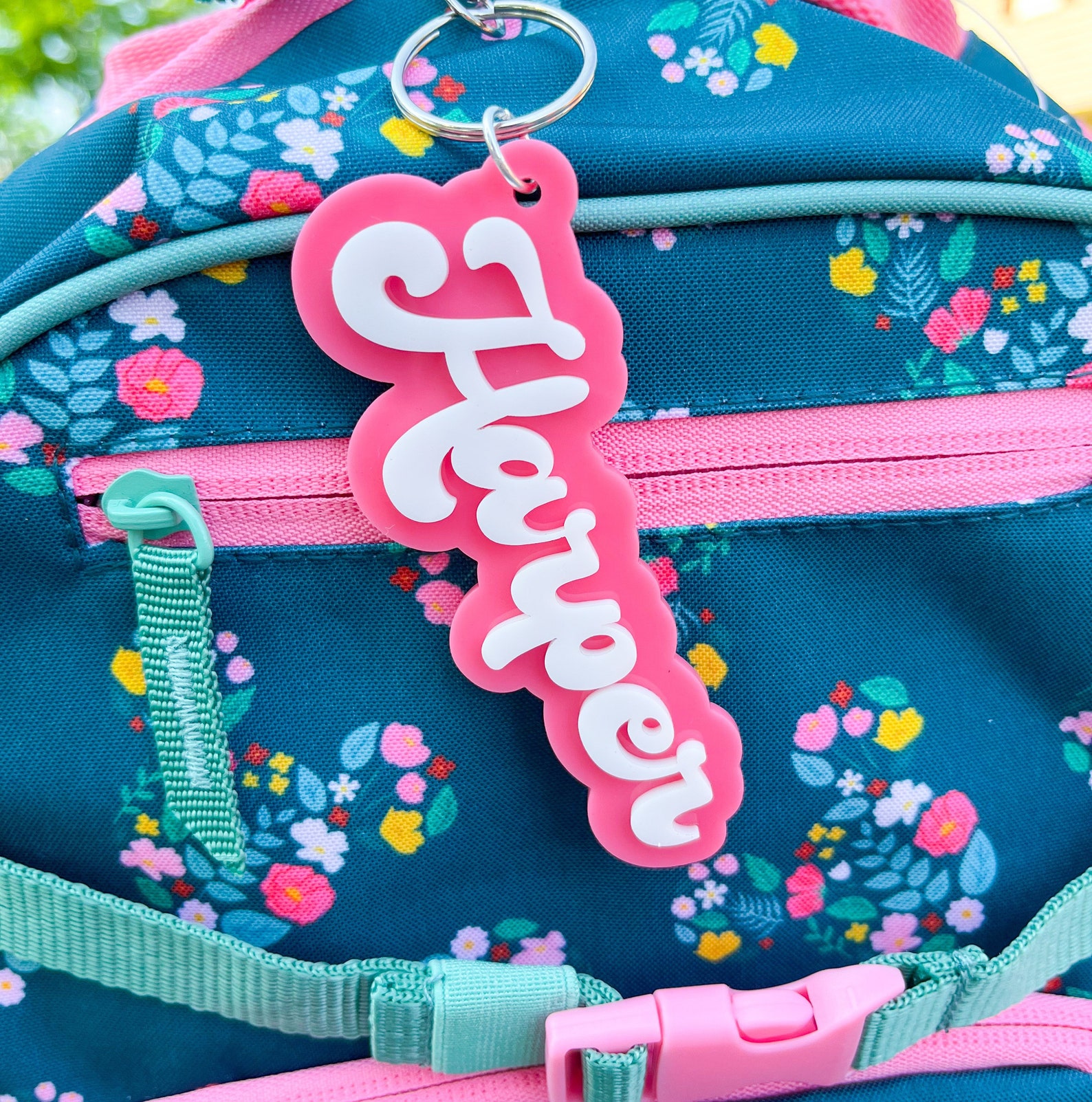 Backpack Name Keychain, 3d Name Keychain, Name Keychain, Acrylic Name ...
