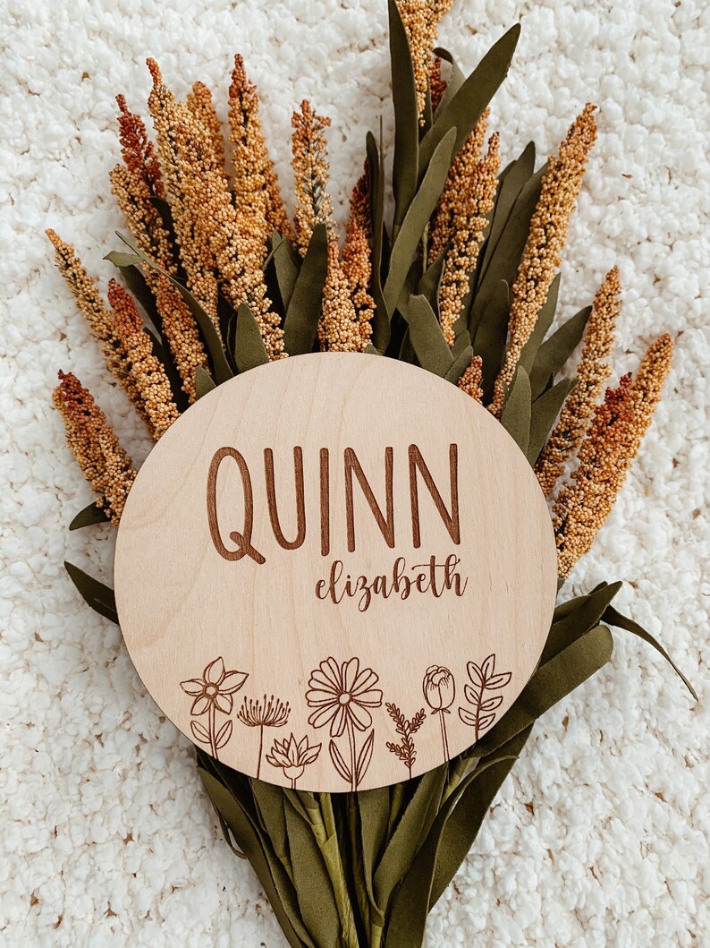 Baby Girl Name Announcement Sign Baby Girl Name Sign Birth - Etsy