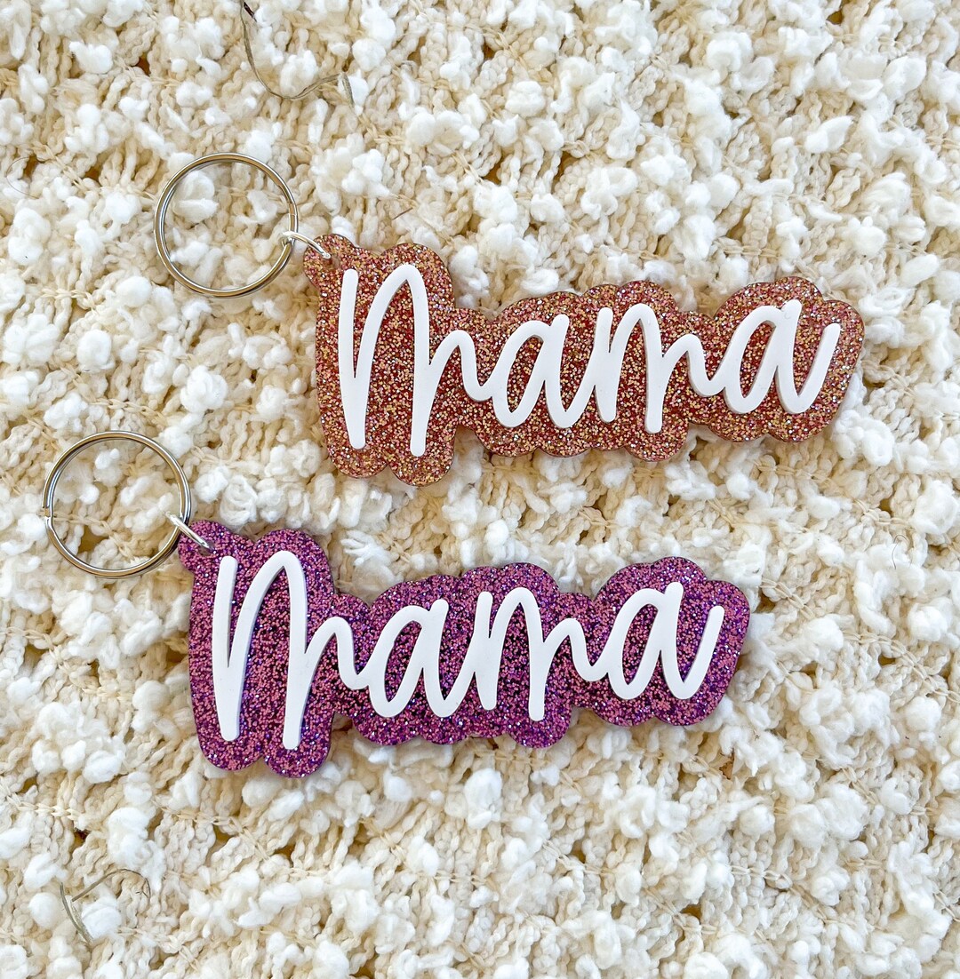 Mama Keychain With Kids Name, Mama Keychain, Customized Mom Keychain ...