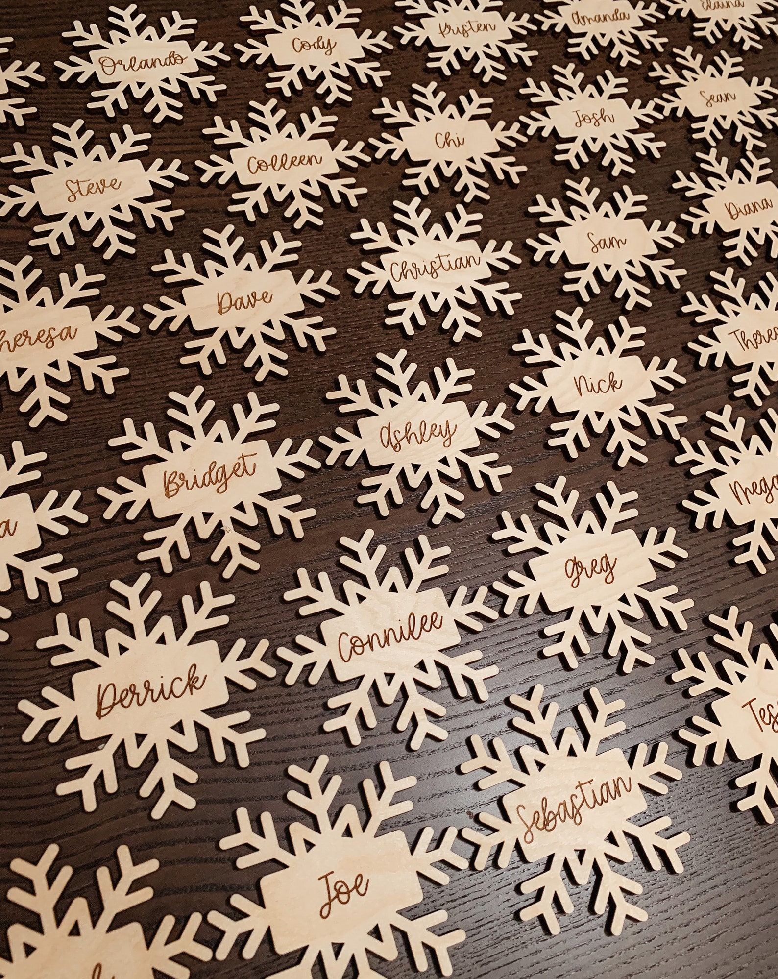 Winter Table Place Setting, Winter Plate Name Toppers, Christmas Place ...