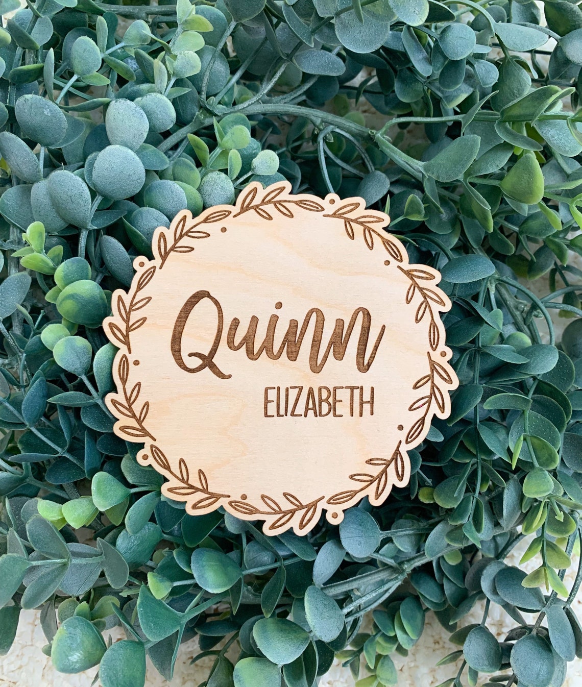 Baby Name Plate Newborn Name Sign Floral Baby Name Plate - Etsy