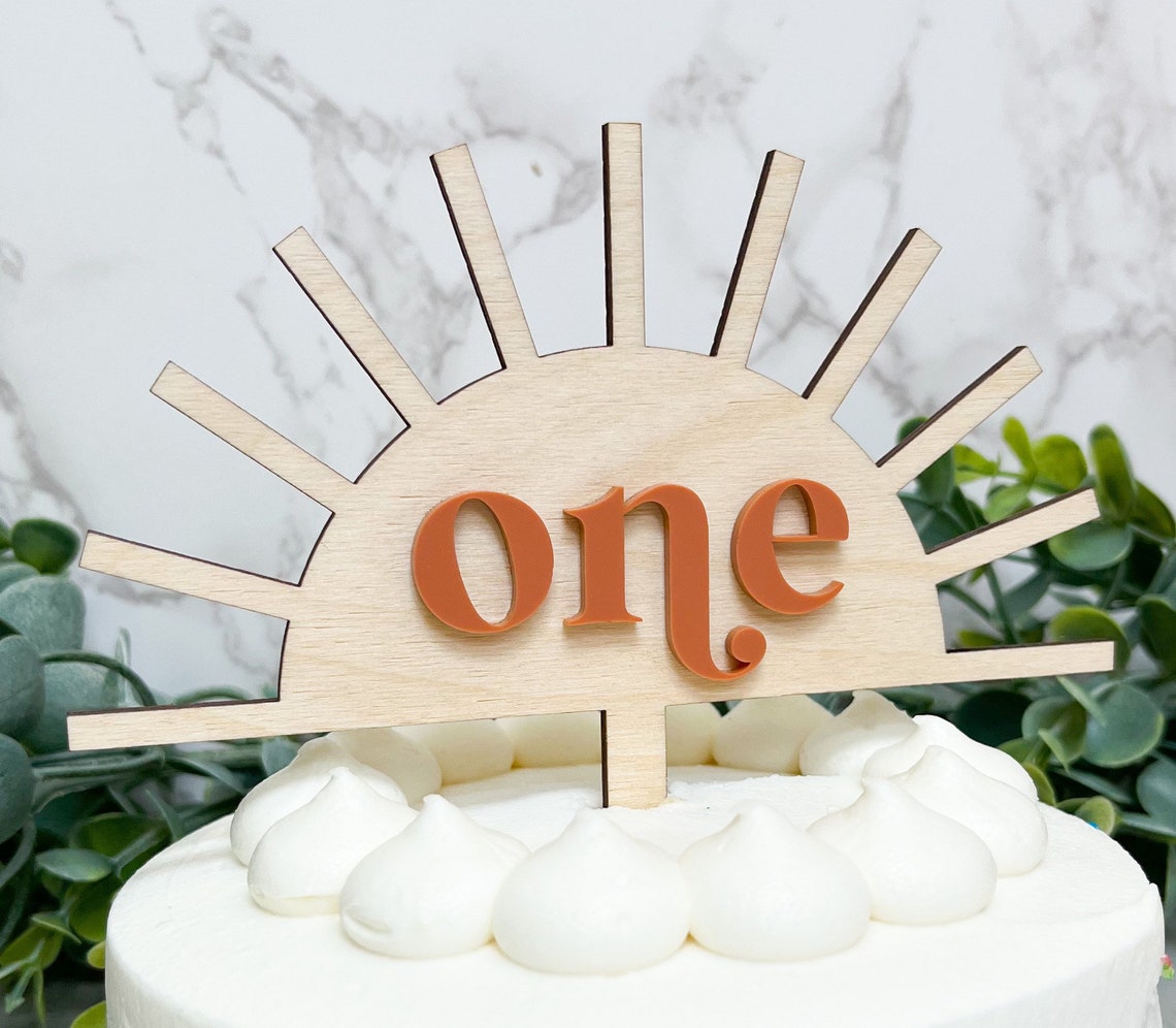Boho Baby Cake Topper Sun Cake Topper First Birthday Cake - Etsy
