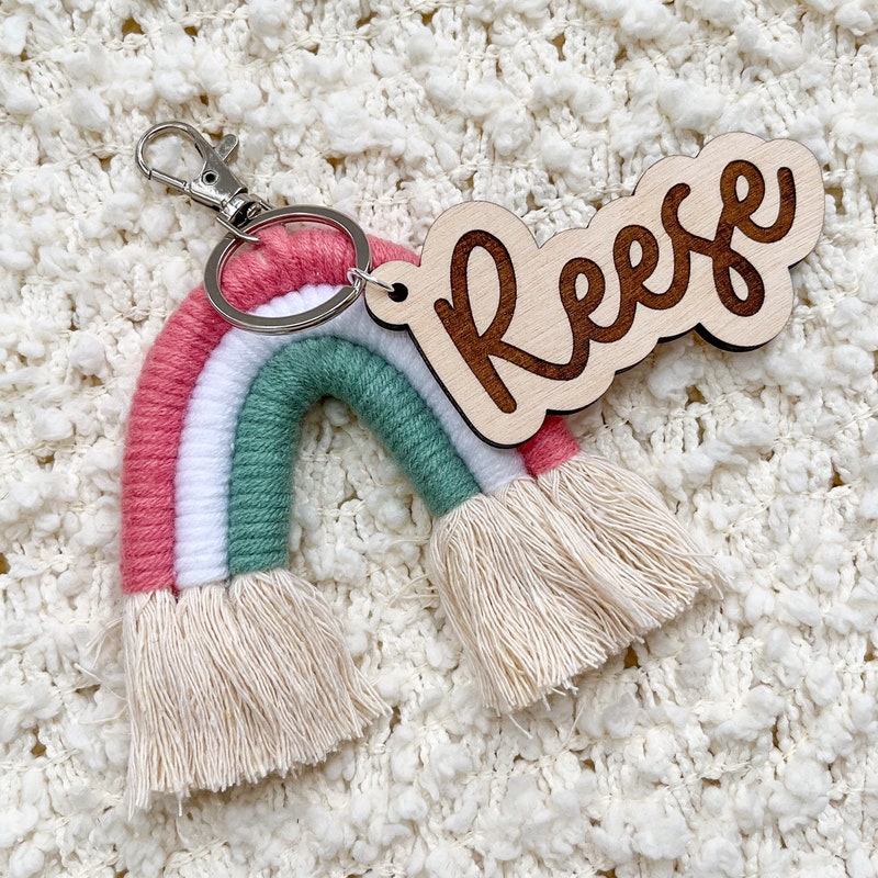 Rainbow Keychain - Etsy