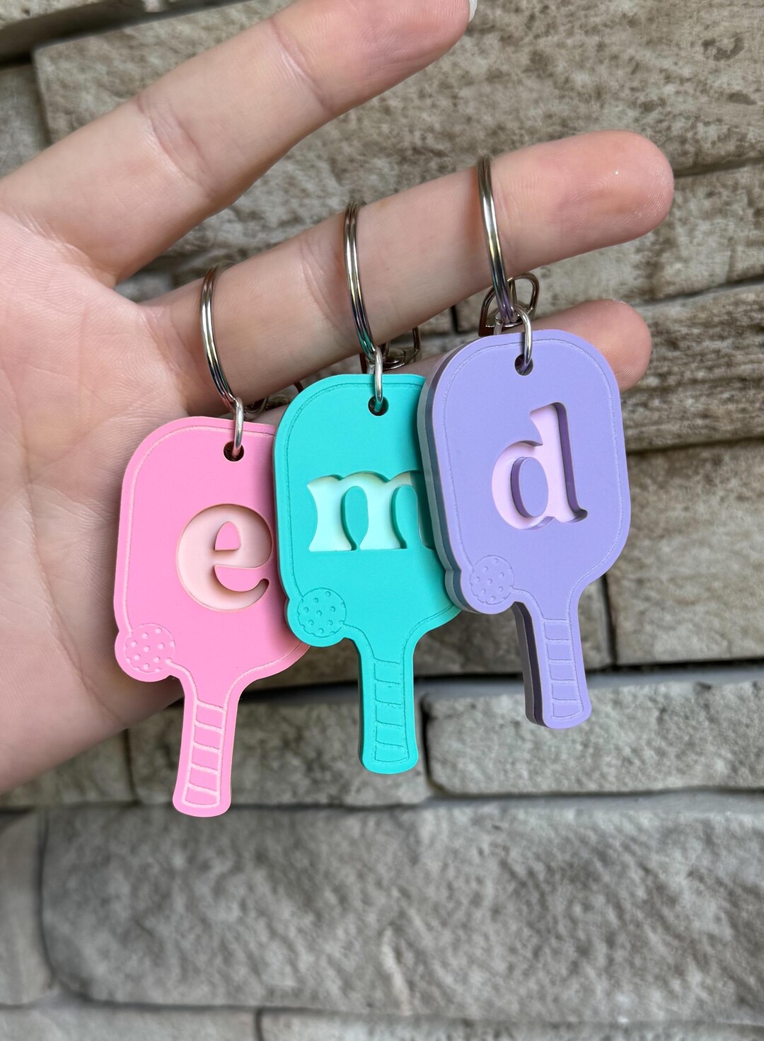 Personalized Pickleball Keychain, Pickleball Bag Tag, Pickleball Name ...