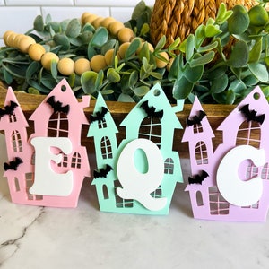Haunted House Basket Tag, Halloween Basket Tag, Halloween Name Tags ...
