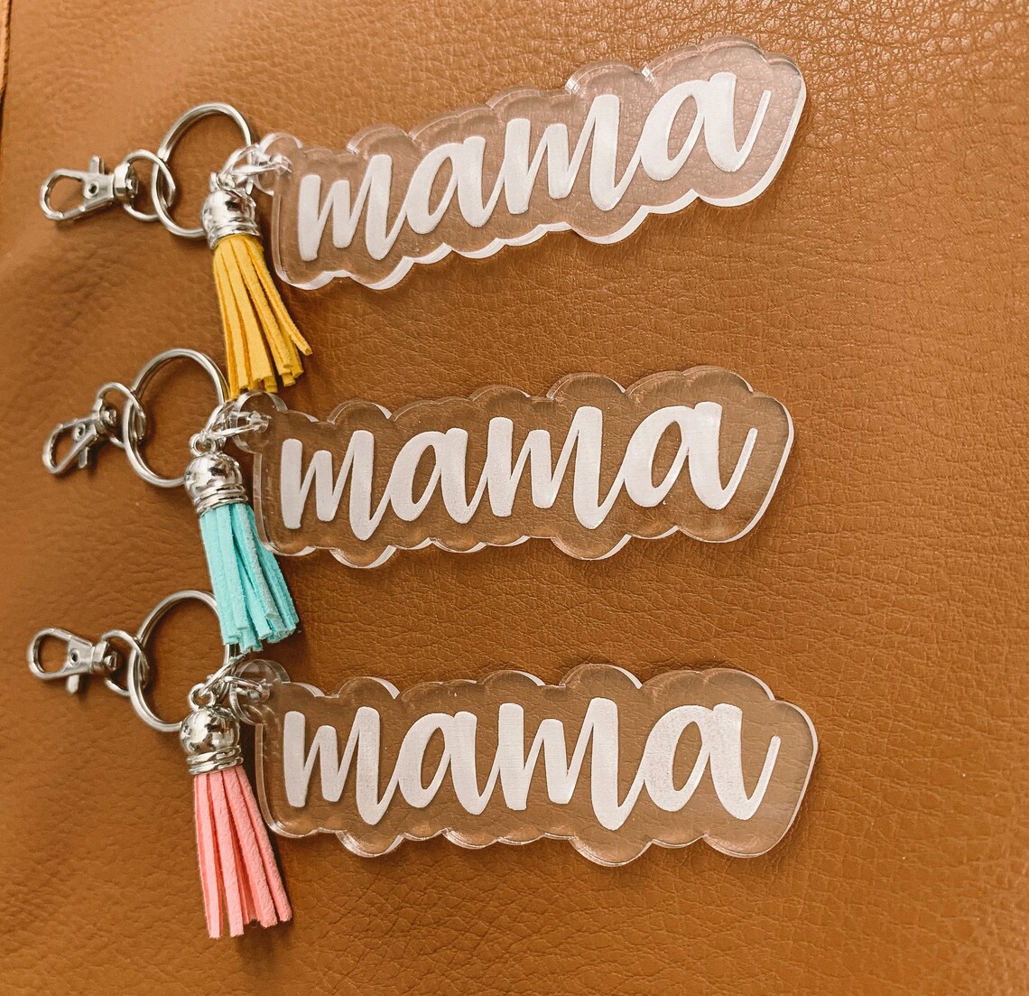 Mama Keychain With Tassel, Acrylic Mama Keychain, Mom Keychain, Mother ...