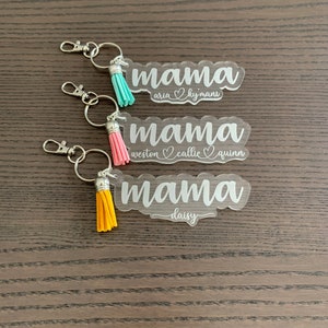 Mama Keychain, Mom Keychain, Gift for Mom, Custom Keychain, Mother’s ...