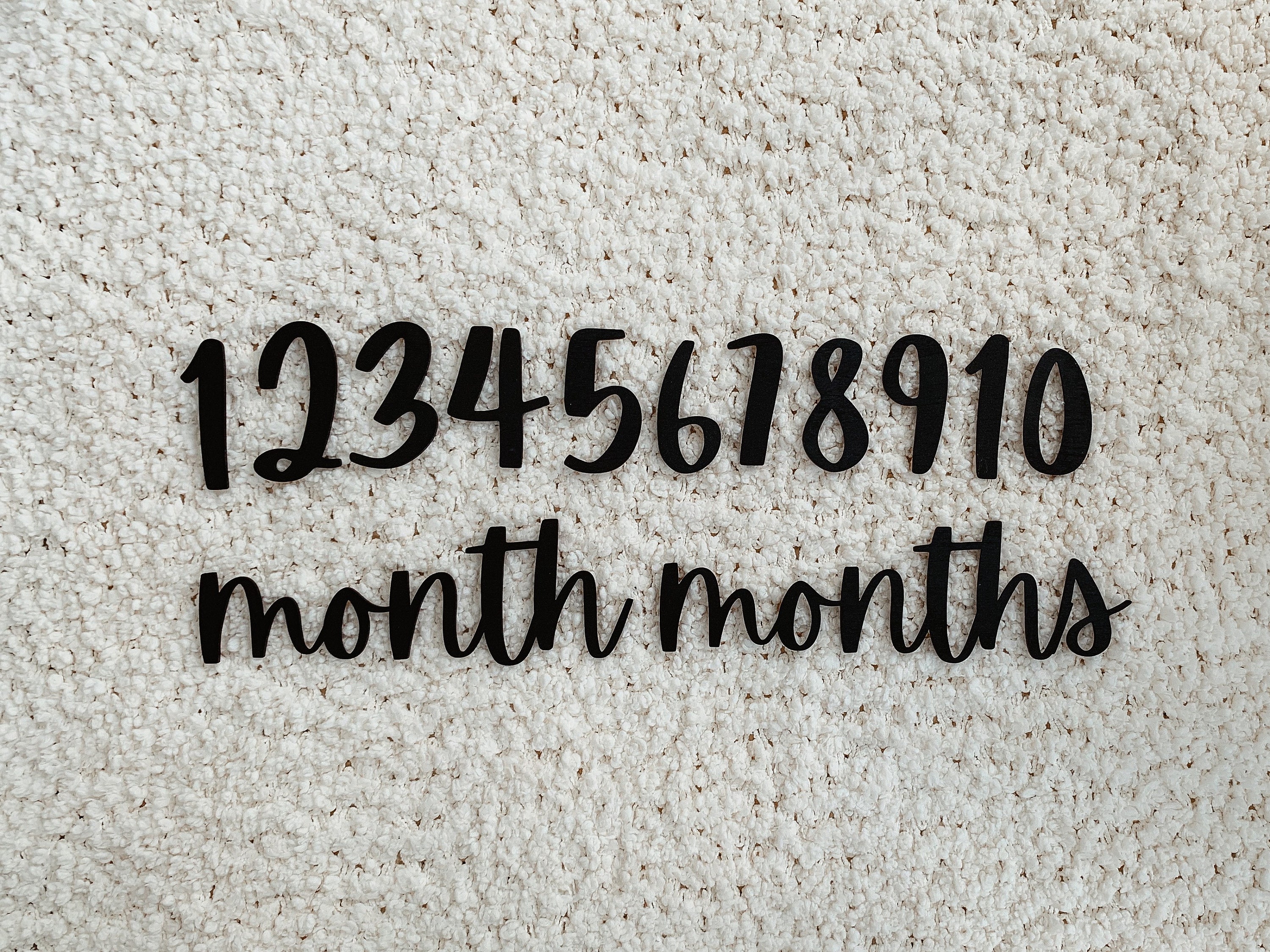 Monthly Photo Props Wood Milestone Markers Baby Monthly - Etsy