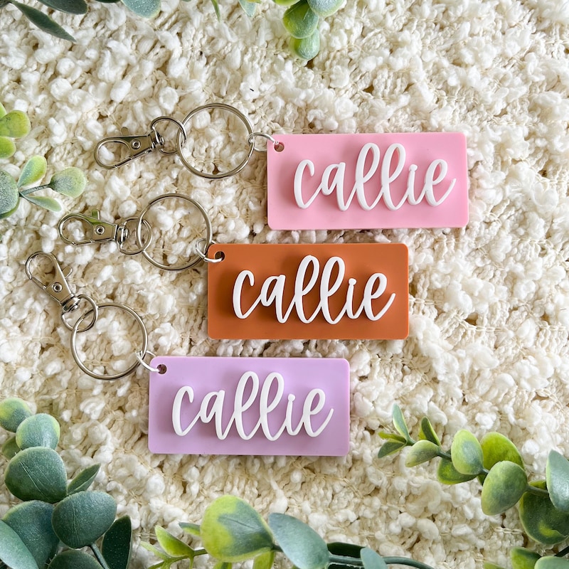 Name Keychain - Etsy