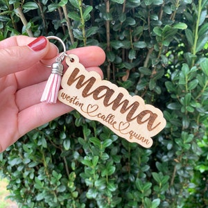 Mama Keychain, Mom Keychain, Gift for Mom, Custom Keychain, Mother’s ...