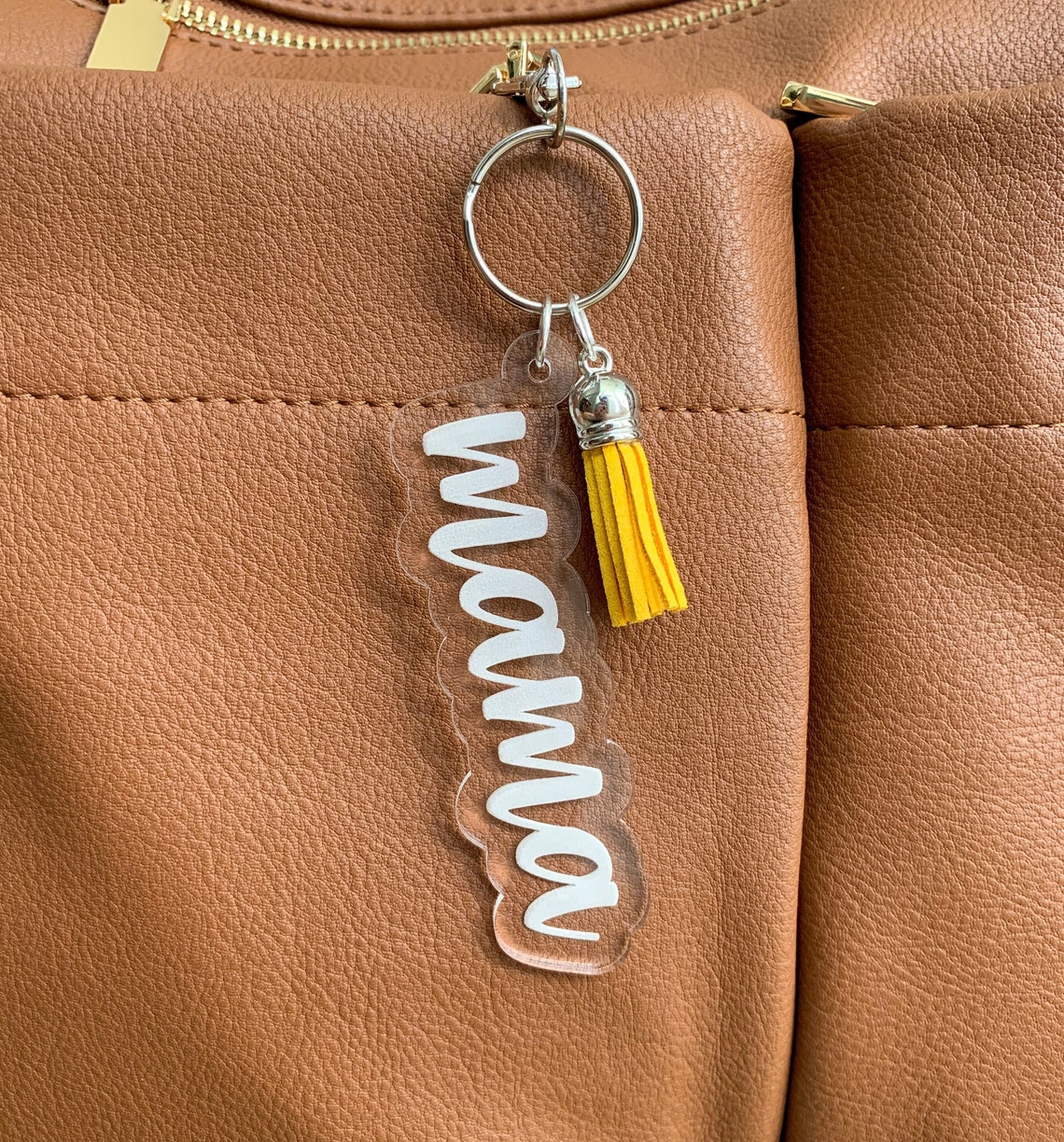 Mama keychain with tassel acrylic mama keychain mom | Etsy