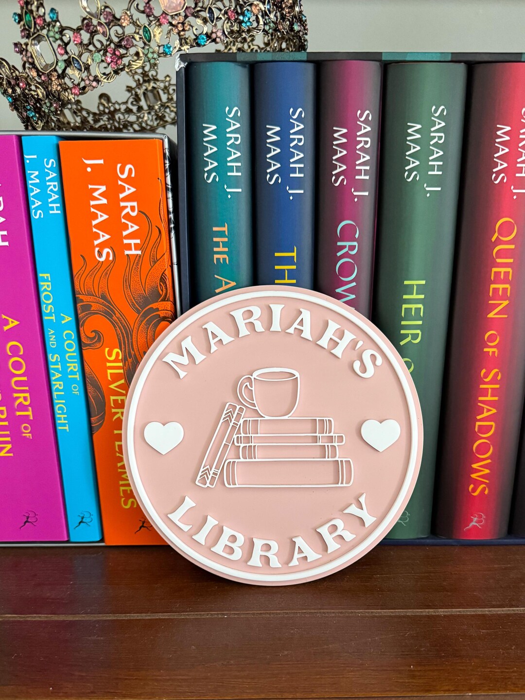 Personalized Library Sign, Bookshelf Sign, Bookish Decor, Library Decor ...