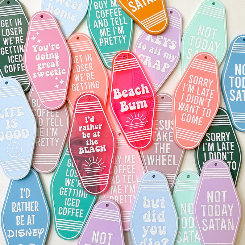 Retro Motel Keychains Cute Motel Keychains Motel Keychains - Etsy