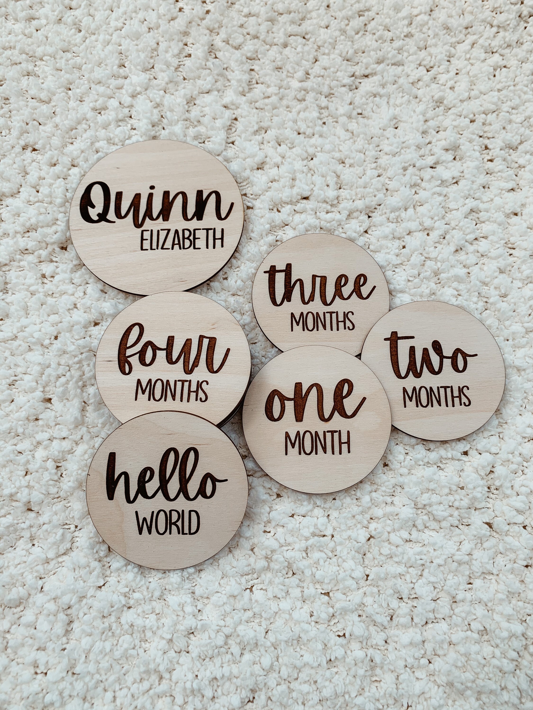 Baby monthly milestone markers personalized baby name sign | Etsy