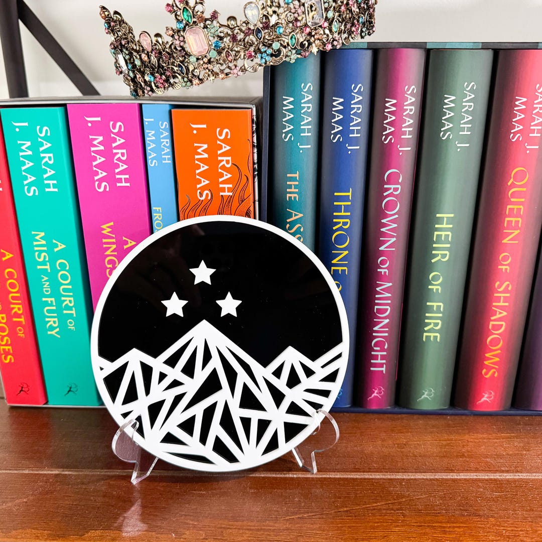 ACOTAR Bookshelf Decor, Velaris Mountain Sign, Velaris Book Nook ...